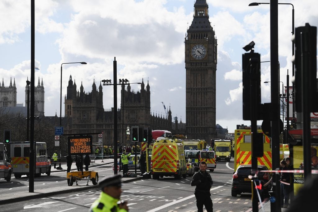 Westminster terror attacks: Ambulances, police vehicles and emergency ...