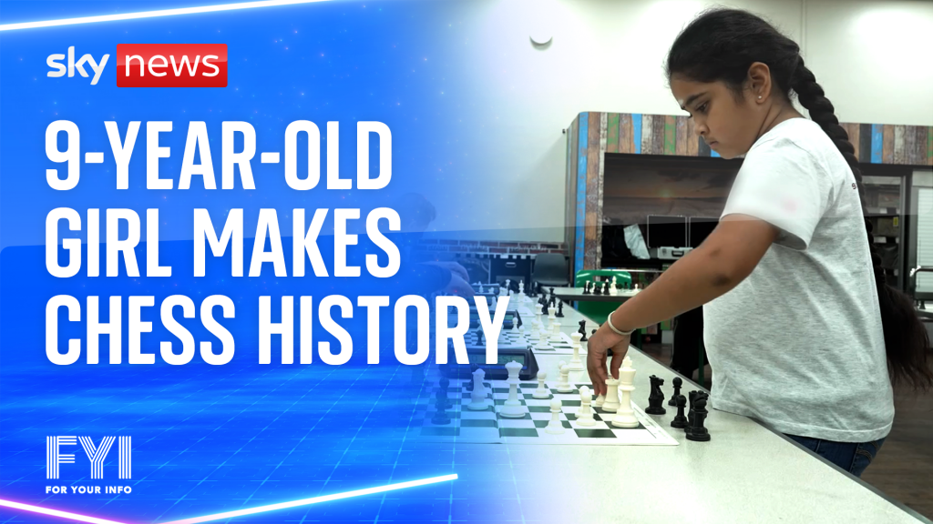 9-year-old-girl makes chess history (02:48) - First News Live!
