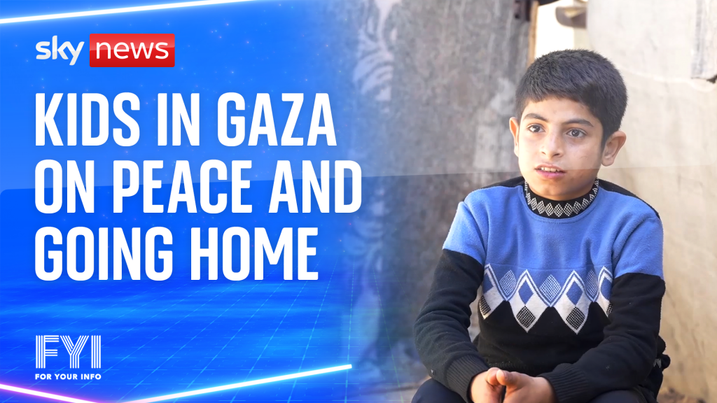 Kids in Gaza on peace and going home (02:15) - First News Live!