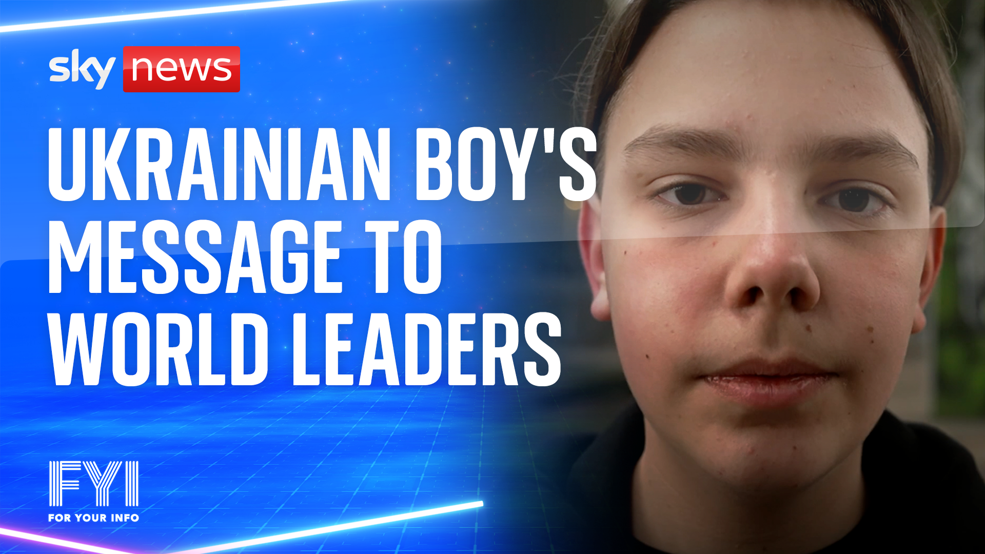 Ukrainian boy's message to world leaders (02:35) - First News Live!
